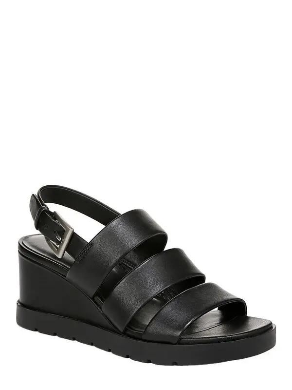 Vince Rochel Wedge Sandals - Black