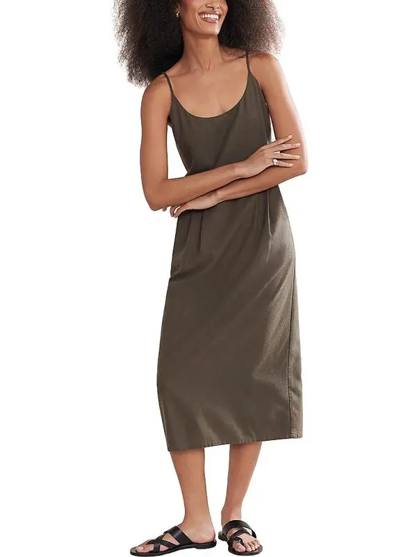 Jenni Kayne Rove Slip Dress - Dark Moss