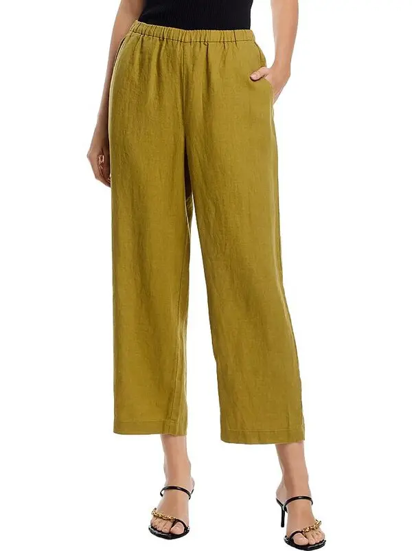 Eileen Fisher Linen Straight Leg Pull-on Pants - Corin