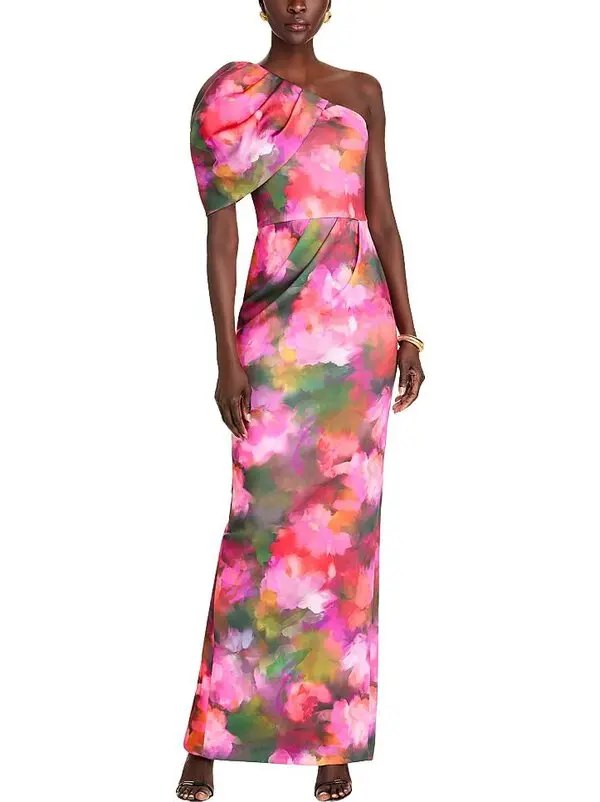 Black Halo Egan Floral Gown - Rose Field