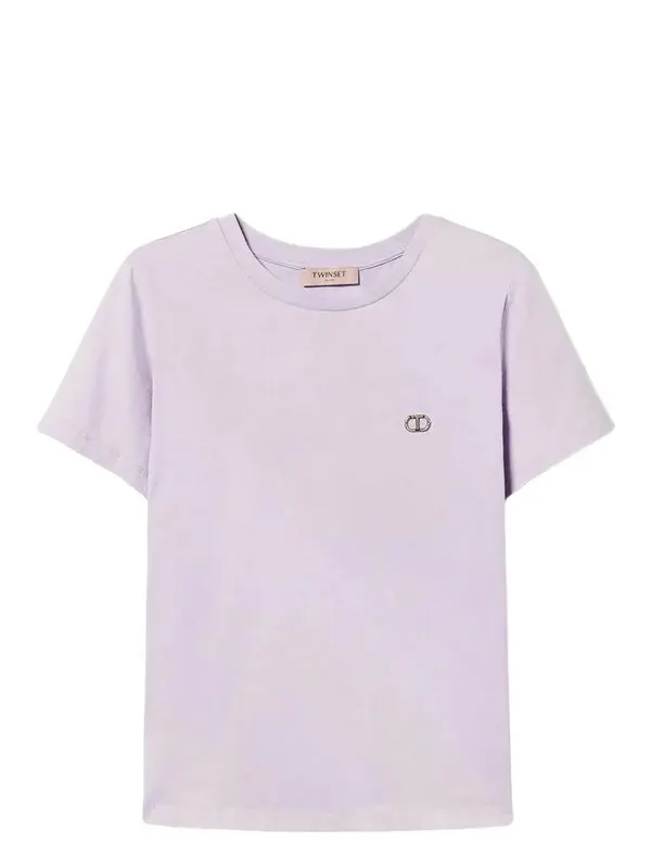 TWINSET Logo-plaque T-shirt - Purple