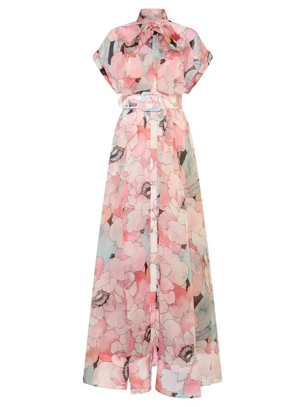 Rebecca Vallance Floral-print Gown - Pink