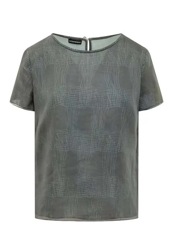 Emporio Armani Short Sleeve Top - Grey