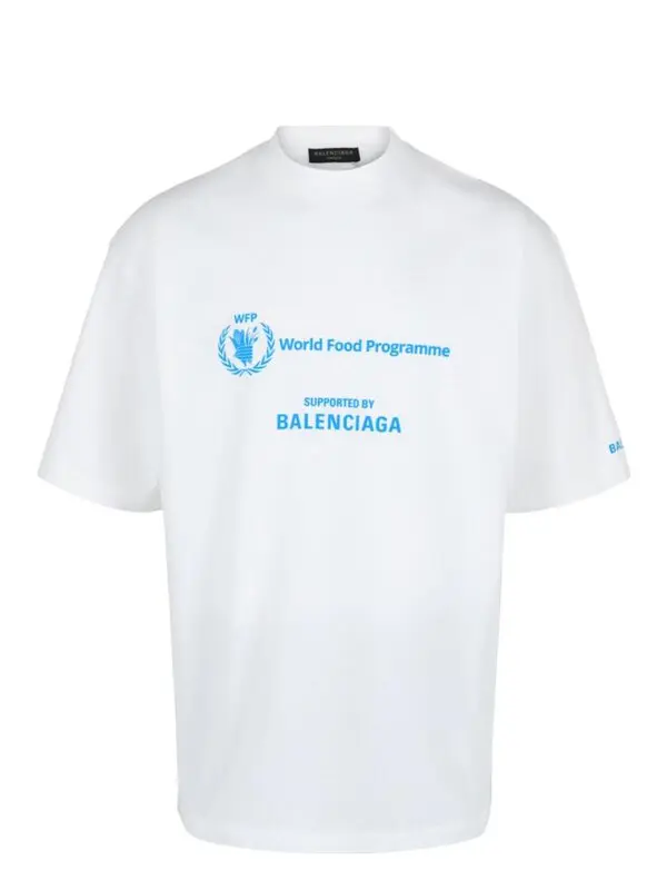 Balenciaga Medium Fit Short Sleeve T-shirt - White/blue