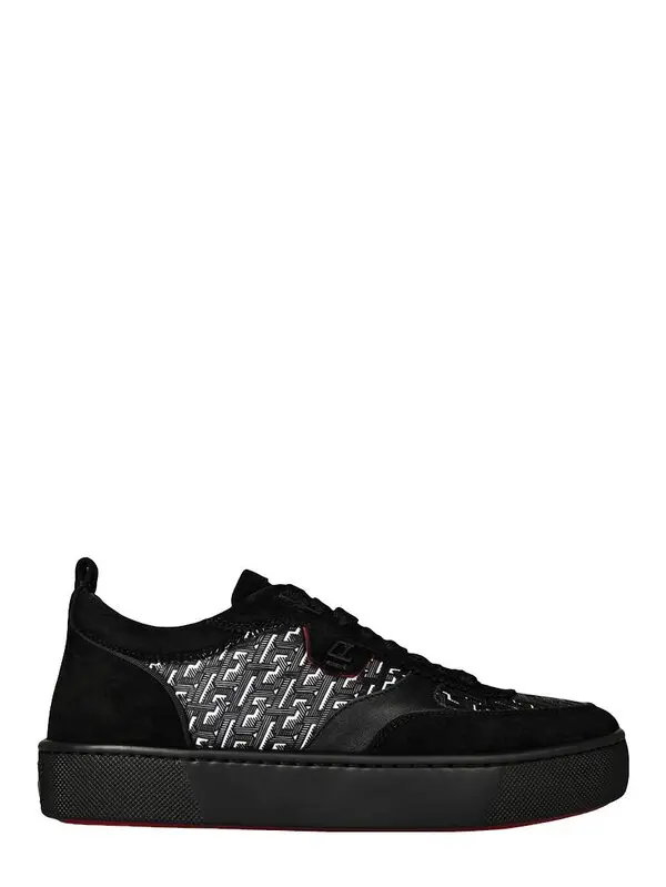 CHRISTIAN LOUBOUTIN Happyrui Flatin Sneakers - Black/white