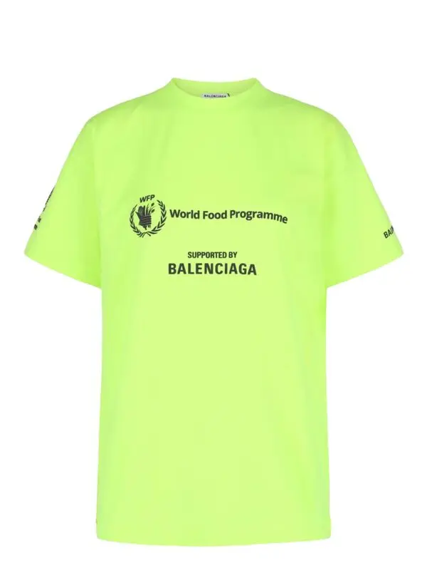 Balenciaga Medium Fit T-shirt - Fluorescent Yellow/black