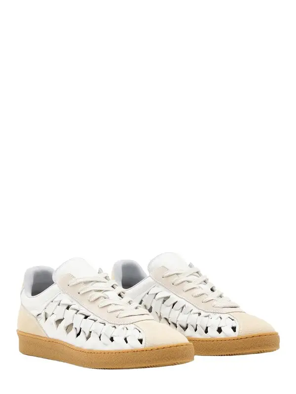 ALLSAINTS Velma Woven Sneakers - Chalk White