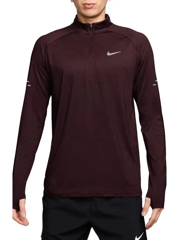 Nike Dri-fit Stride Half-zip Running Top - Burgundy Crush