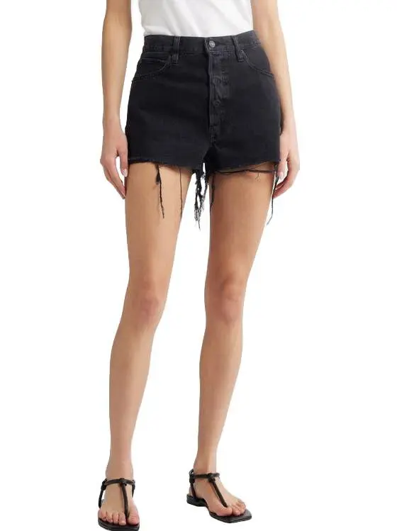FRAME The Dare High-waist Denim Cutoff Shorts - Forbidden