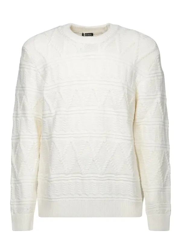 Zegna Knit Wool Sweater - White
