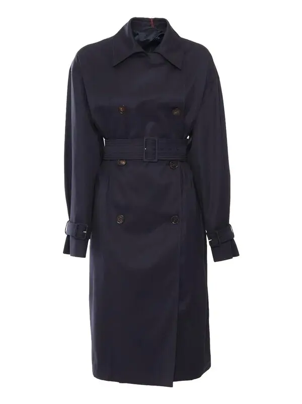 Max Mara Ebrien Waterproof Trench Coat - Blue