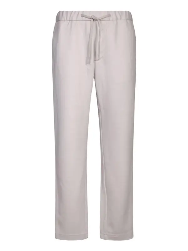 Herno Straight Leg Boiled Wool Trousers - White