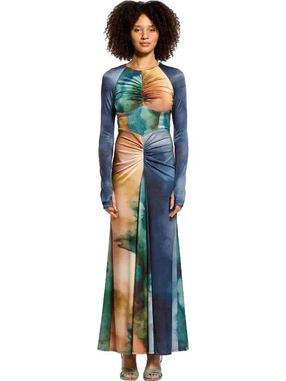DASKA Cordelia Maxi Dress - Blur Print