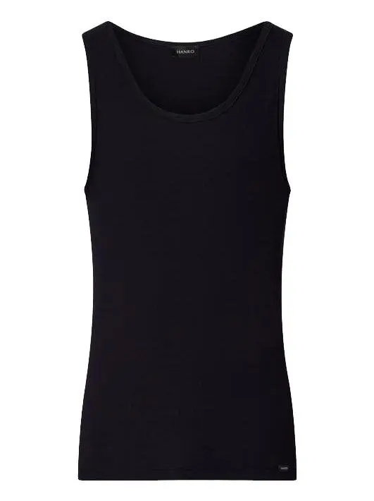 Hanro Cotton Essentials Cotton Tank Top - Black