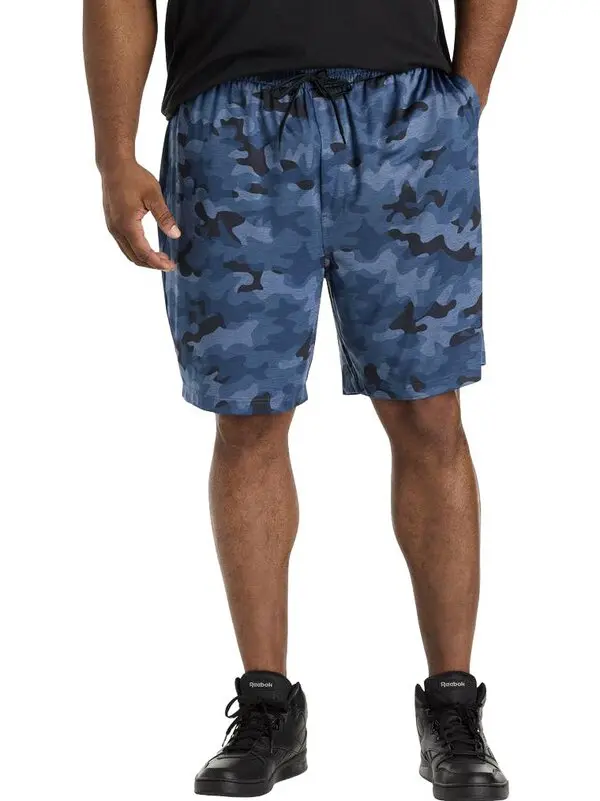 REEBOK Big & Tall Camo Performance Shorts - Blue Camo