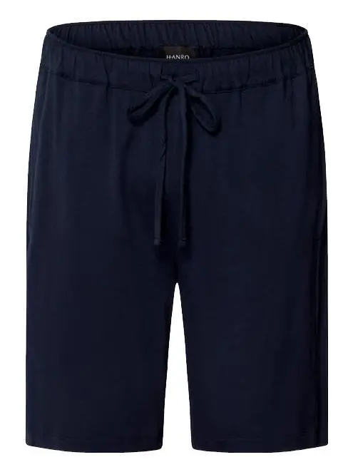Hanro Night And Day Cotton Drawstring Shorts - Deep Navy
