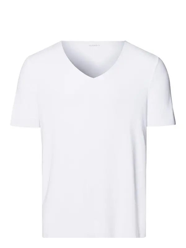 Hanro Clean Cut Seamless V-neck T-shirt - White