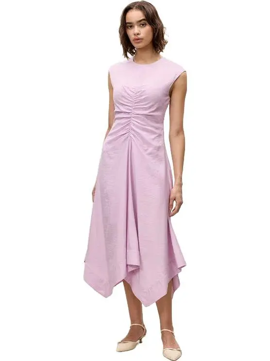Rebecca Taylor Allegra Stripe Midi Dress - Wisteria