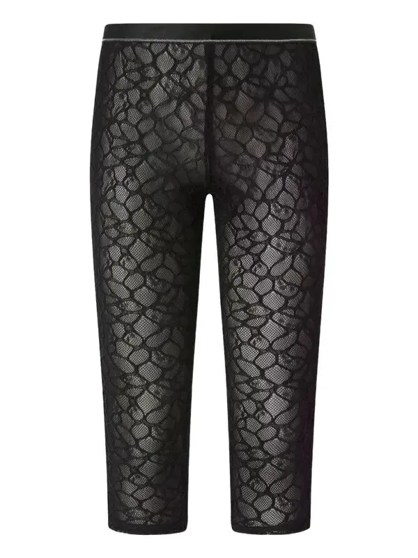 Pinko Lace Mesh Leggings - Black