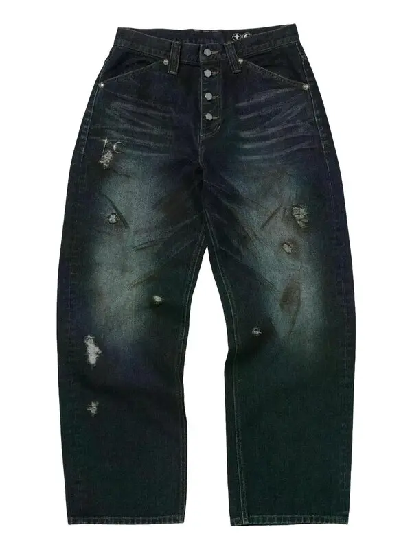 THUG CLUB Burn Down Jeans - Blue
