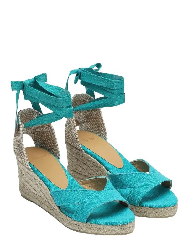 CastaÑer Bailey Espadrille Wedges - Light Blue