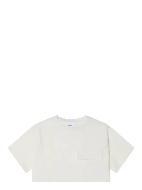 DOUUOD Cropped Cotton T-shirt - White