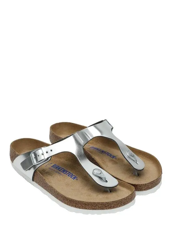 BIRKENSTOCK Gizeh Birko-flor Flip Flops - Metal