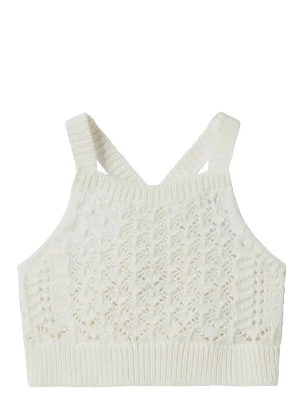 IL GUFO Crochet Top - White