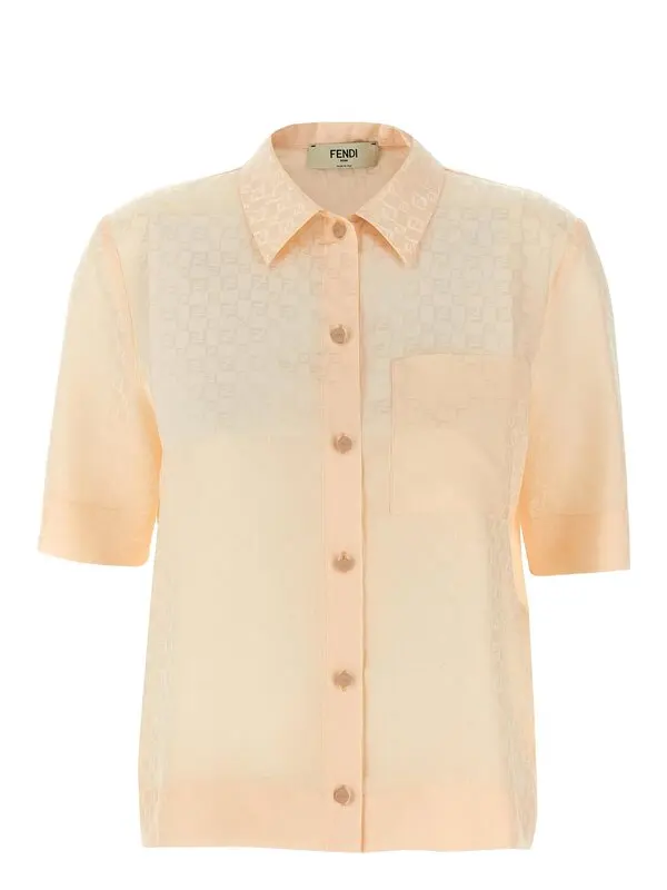 Fendi Ff Silk Shirt - Pink