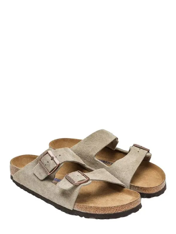 BIRKENSTOCK Arizona Suede Slides - Beige