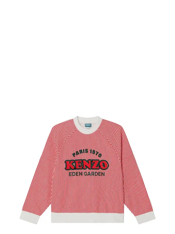 Kenzo Striped Cotton Sweatshirt - Red