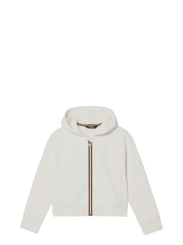 K-WAY Hooded Zip-up Sweatshirt - White