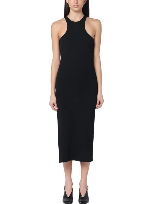 COURREGES Courrèges Ribbed Midi Dress - Black