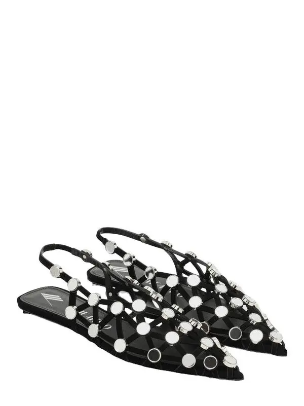 Attico Grid Ballerina - Black