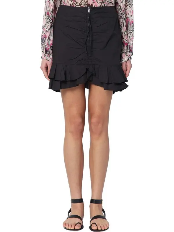 Isabel Marant Mini Skirt With Zip - Black