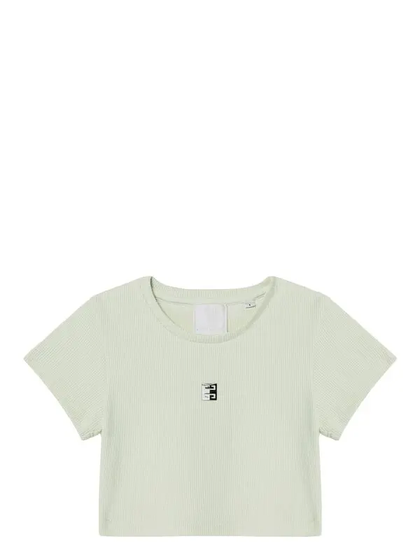 Givenchy Ribbed Cropped T-shirt - Green