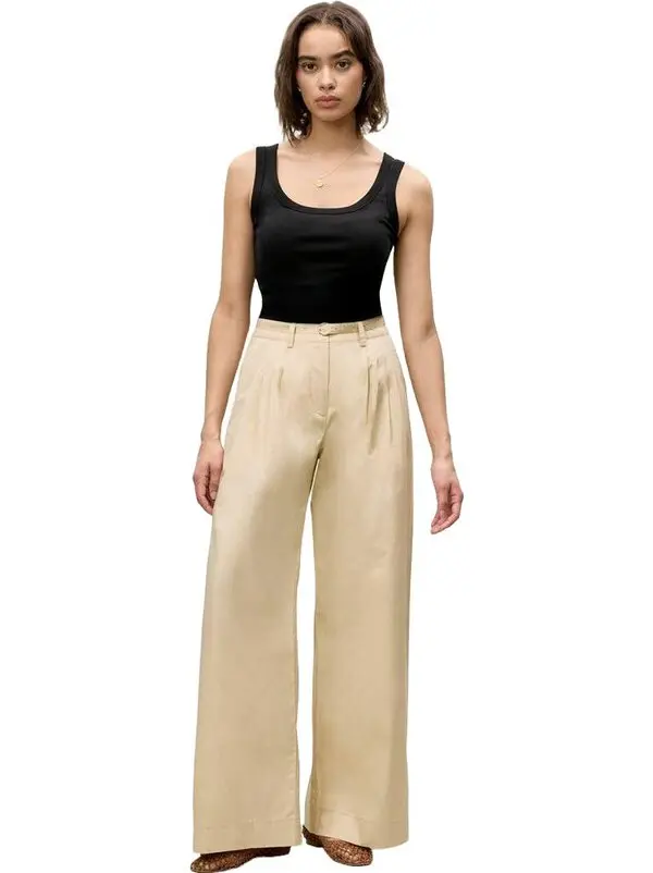 Rebecca Taylor Raquel Twill Pant - Latte