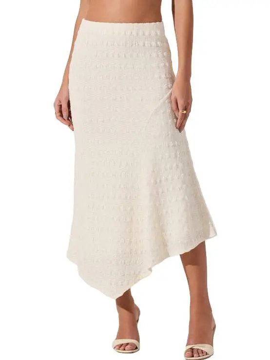 Astr The Label Smock Asymmetric Skirt - White