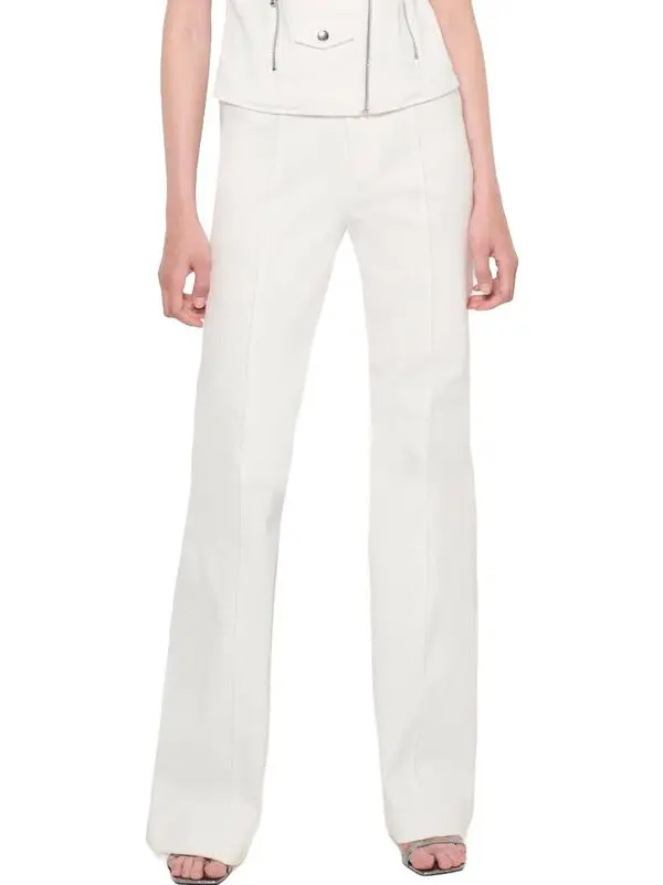 AS By DF As B Y Df Casablanca Straight Leg Trousers - White