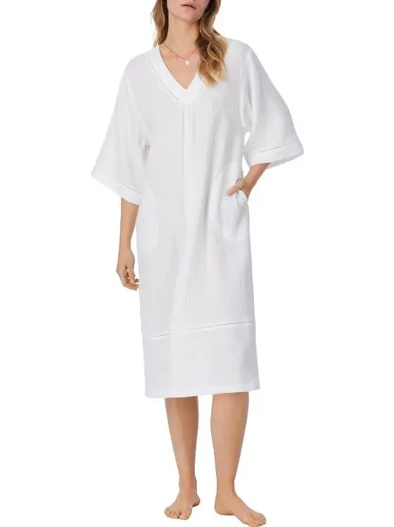 Eileen West Cotton Gauze Caftan - White