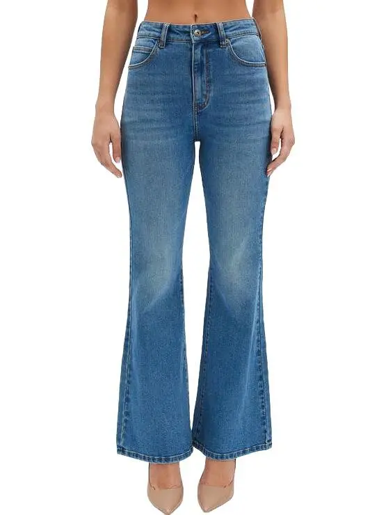 Bardot Ashlynn High-waist Bootcut Jeans - Dark Denim