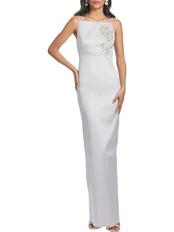 Sachin & Babi Pryce Embellished Mikado Gown - Silver