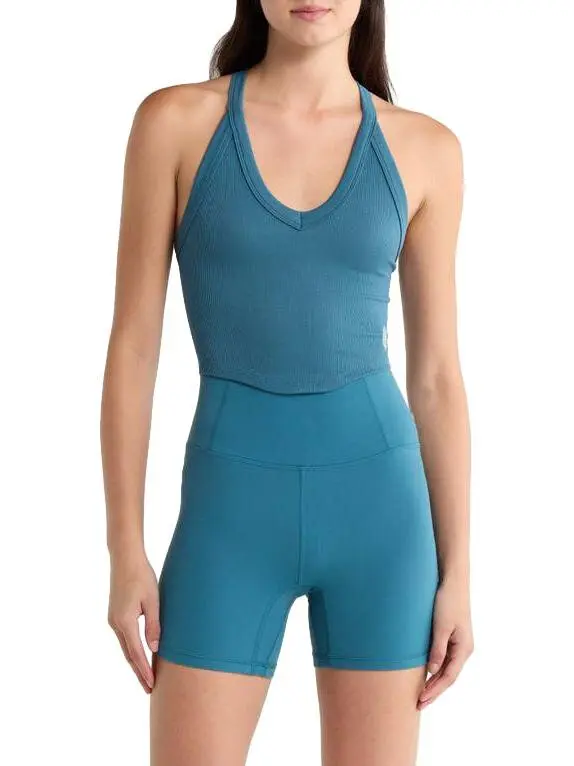 Free People All Clear Crop Racerback Tank - Riptide