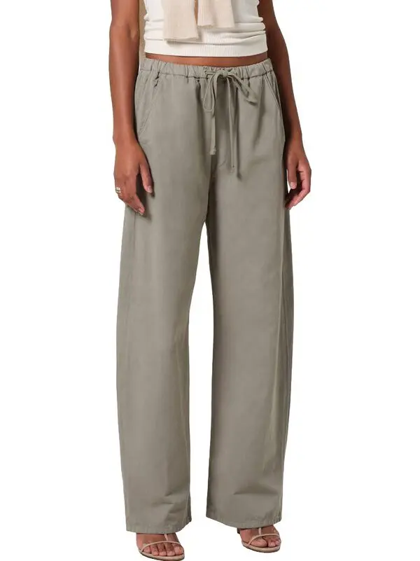 Citizens Of Humanity Aurora Pull-on Cotton & Hemp Wide Leg Pants - Nova