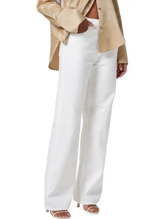 Citizens Of Humanity Annina High-waist Wide-leg Jeans - Soft White (off White)