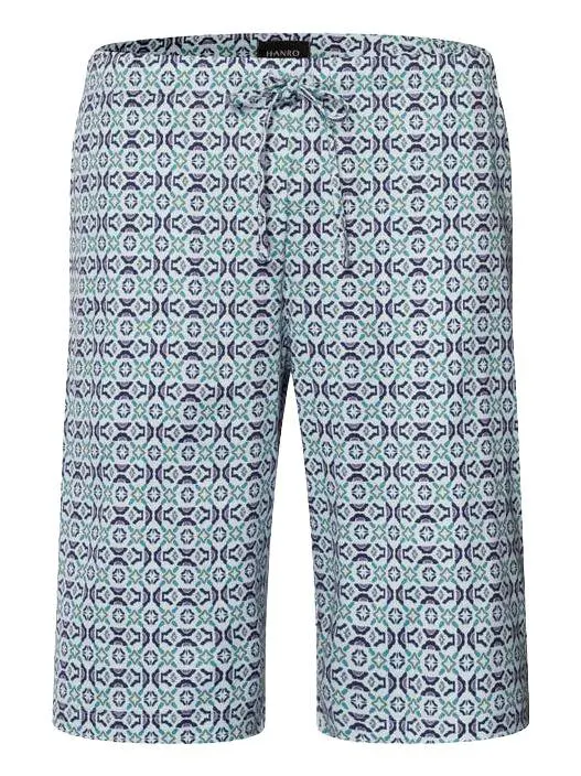 Hanro Night & Day Drawstring Cotton Shorts - Tinted Mosaic