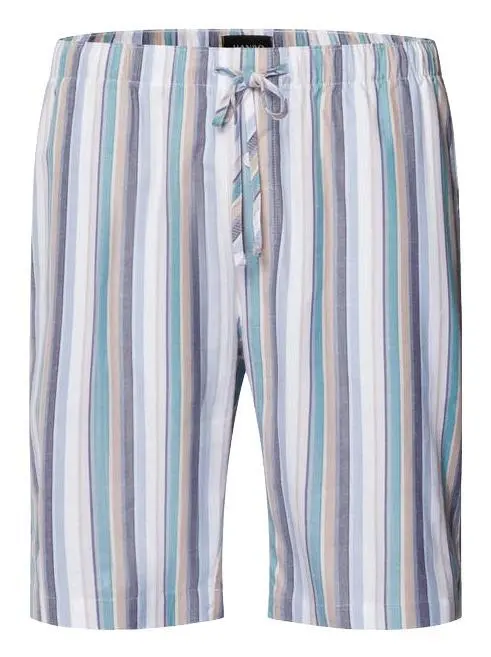 Hanro Night And Day Woven Shorts - Atlantic Stripe
