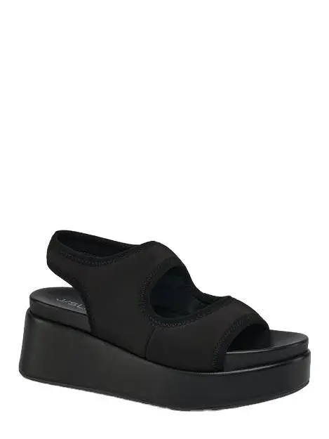 J/SLIDES NYC Blair Platform Sandals - Black