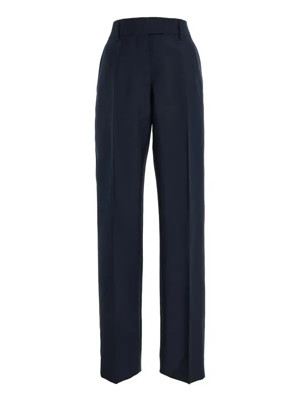 Miu Miu Mohair-wool Tailored Trousers - Navy
