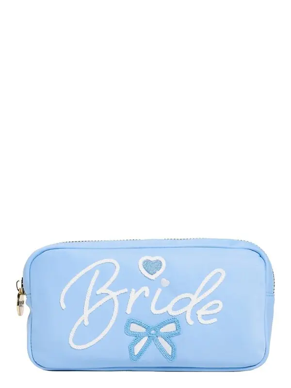 Stoney Clover Lane Bride Embroidered Small Pouch - Periwinkle